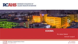 12. EDEMA introduction and causes treatment | PPT | Heart and ...