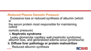 12. EDEMA introduction and causes treatment | PPT | Heart and ...