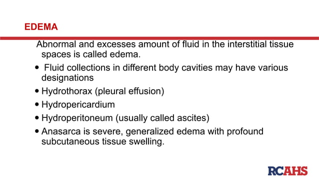 12. EDEMA introduction and causes treatment | PPT