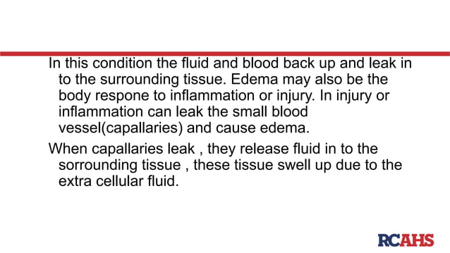 12. EDEMA introduction and causes treatment | PPT