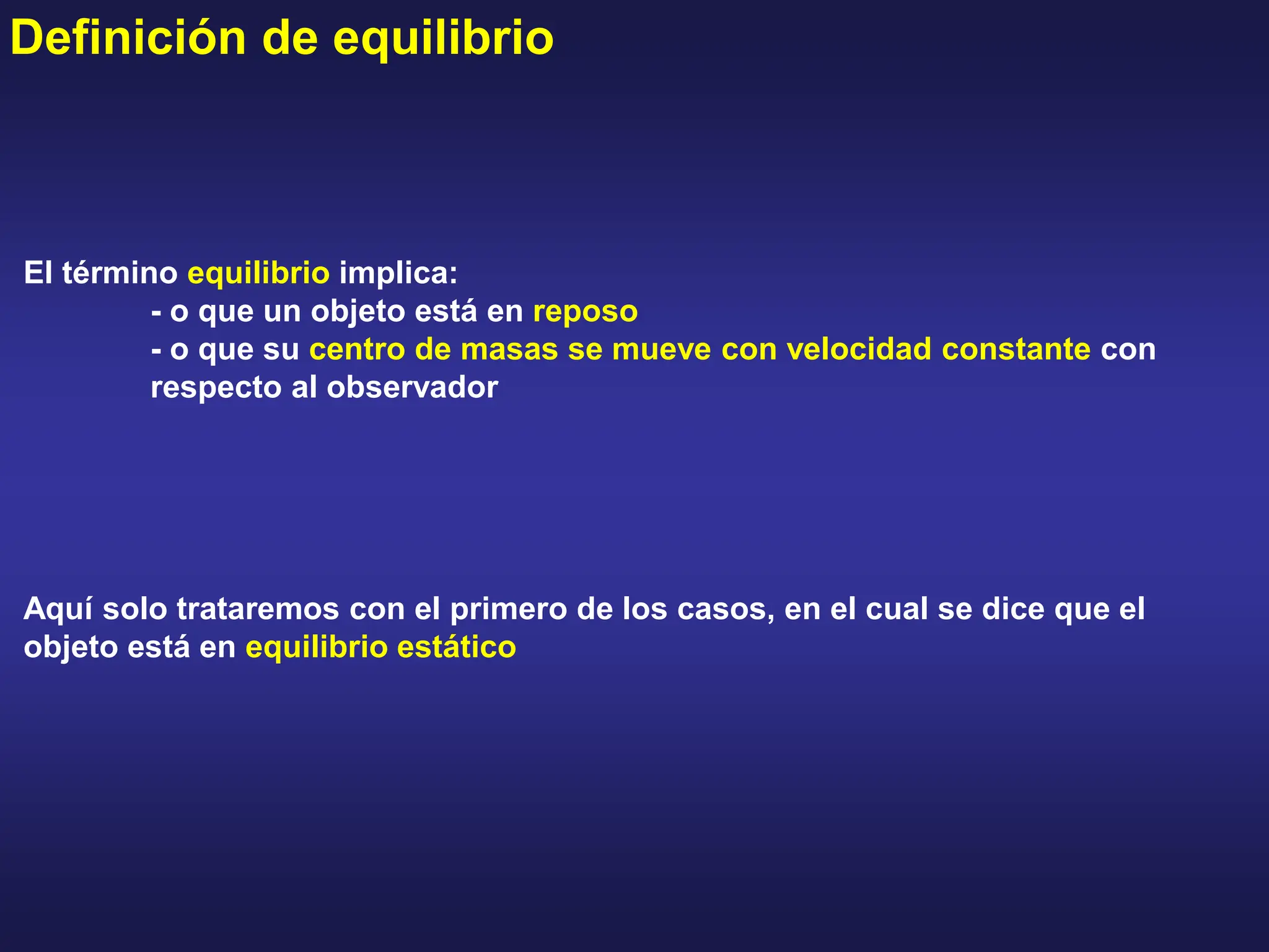 TEMA: EQUILIBRIO ESTÁTICO EN DOS DIMENSIONES | PPT