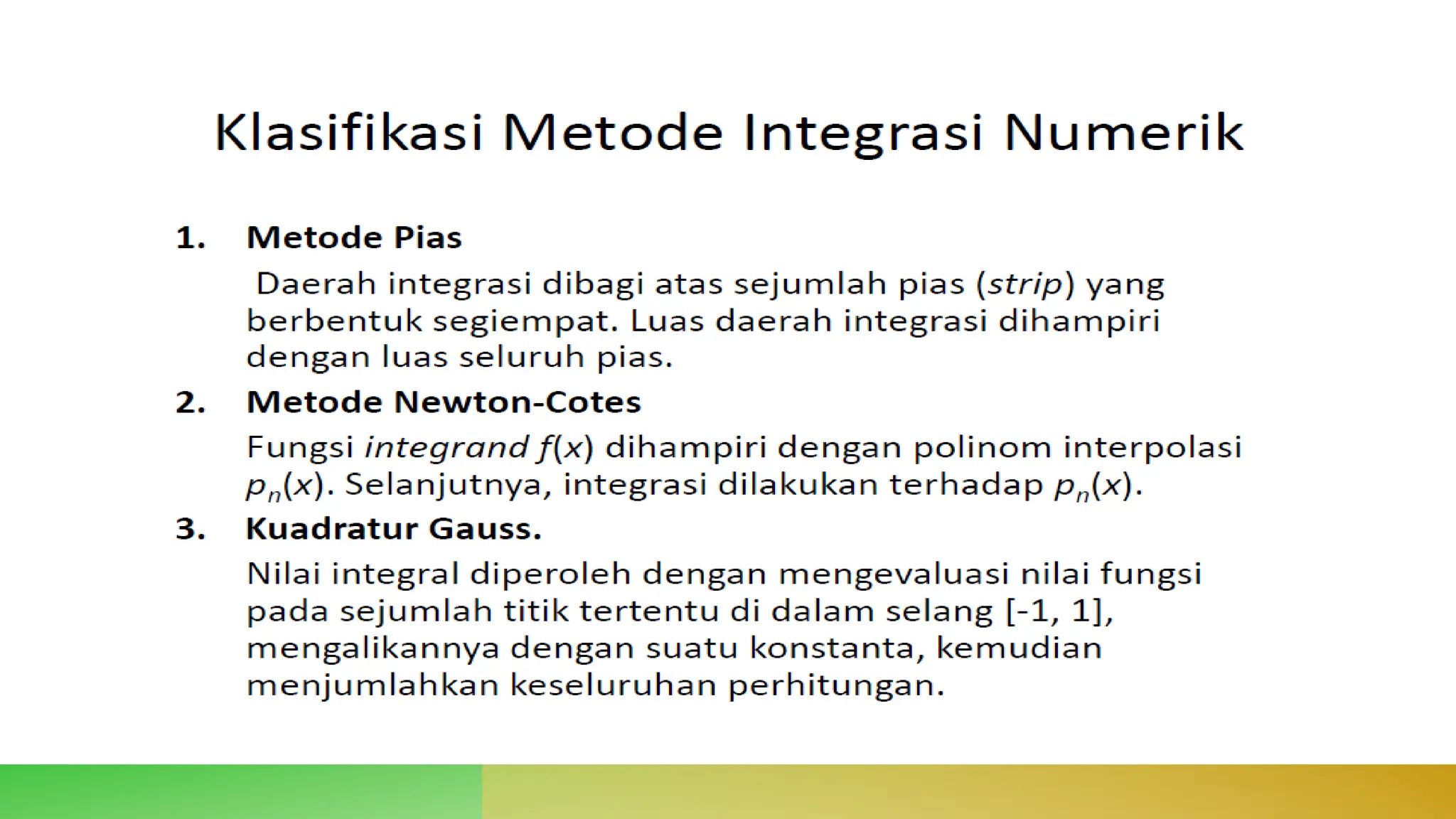 Numerasi Numerik untuk materi metode numerik | PPTX