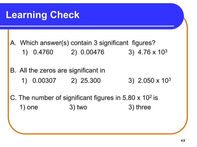 Measurements, School , Learning check | PPT