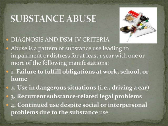 12.-Substance-related-disorders.ppt lecture | PPT | Illegal Drugs ...