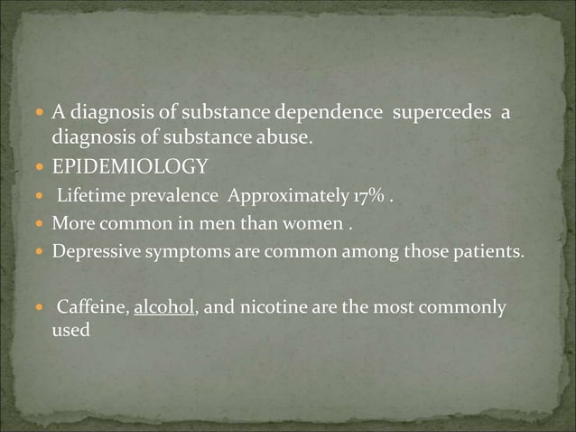 12.-Substance-related-disorders.ppt lecture | PPT | Illegal Drugs ...