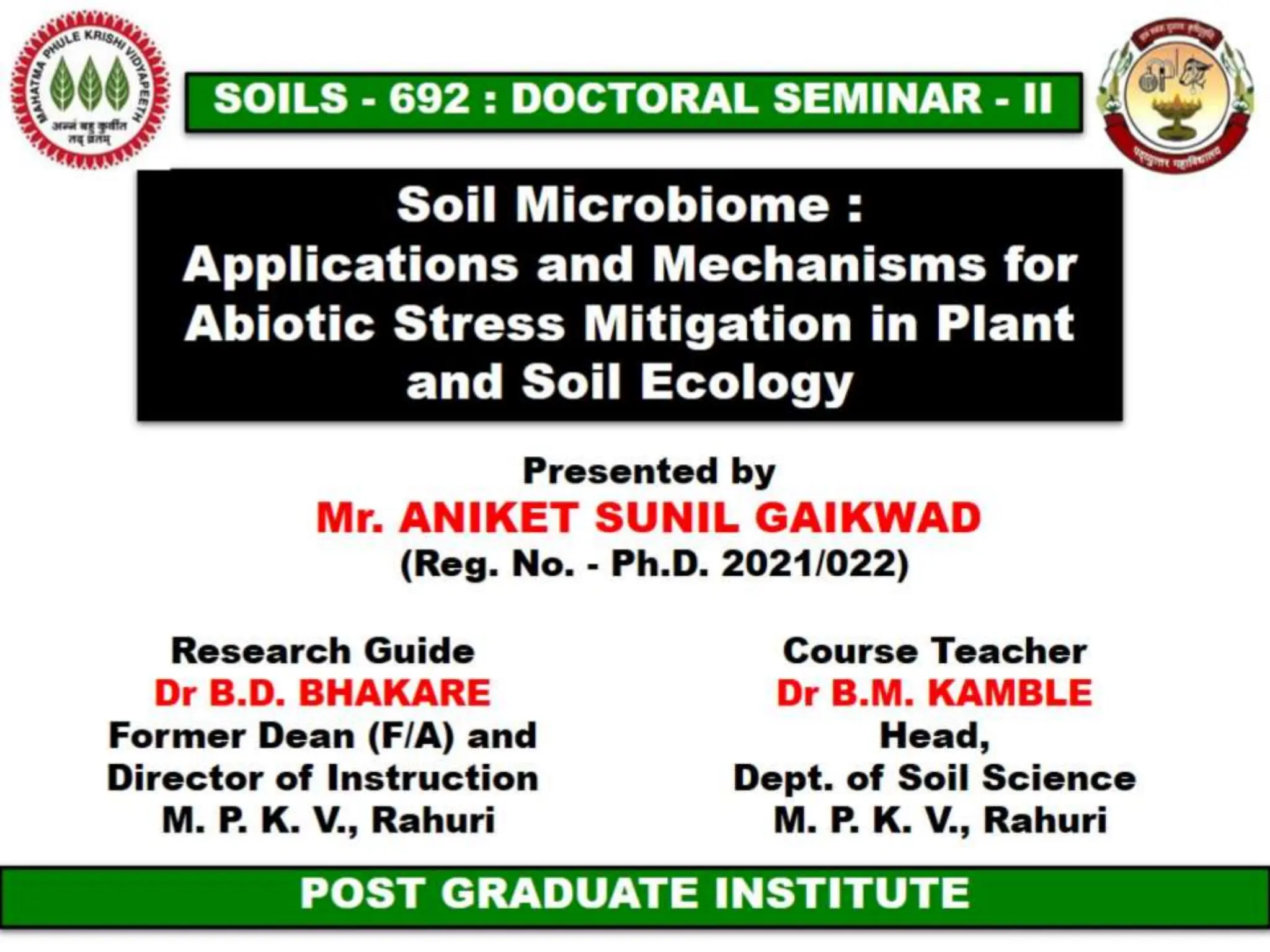 12. Soil Microbiome - Applications and Mechanisms for Abiotic Stress ...