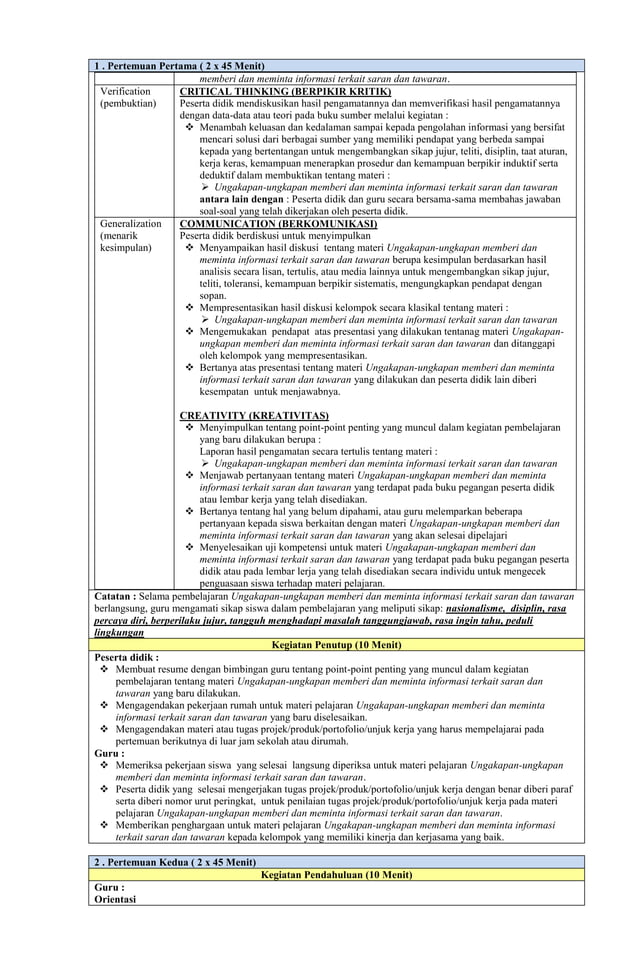 RPP adalah Rencana pelaksanaan pembelajaran yang dibuat seorang guru | PDF