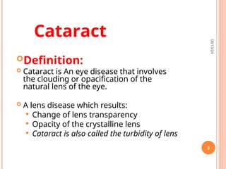 12.chapter 3. Lecfure one CATARACT inppt | PPT