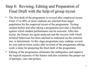 12.Steps for Development of programmed instruction.ppt