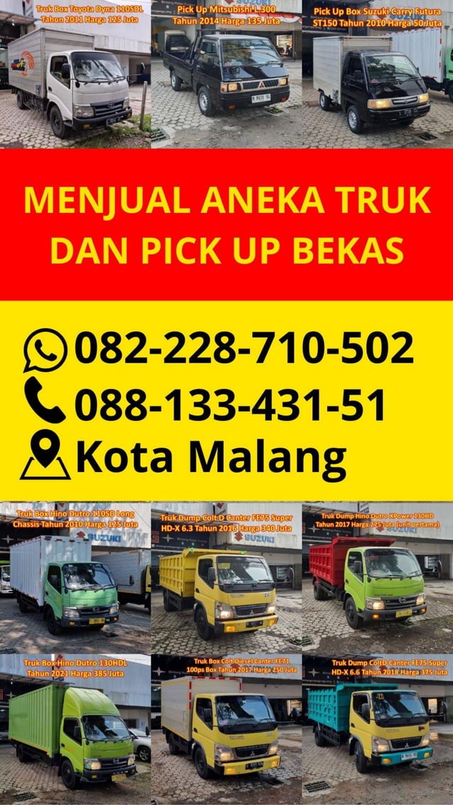 WA 082.228.710.502 Showroom Truk Bekas Harga 100 Jutaan di Kota Malang | PDF