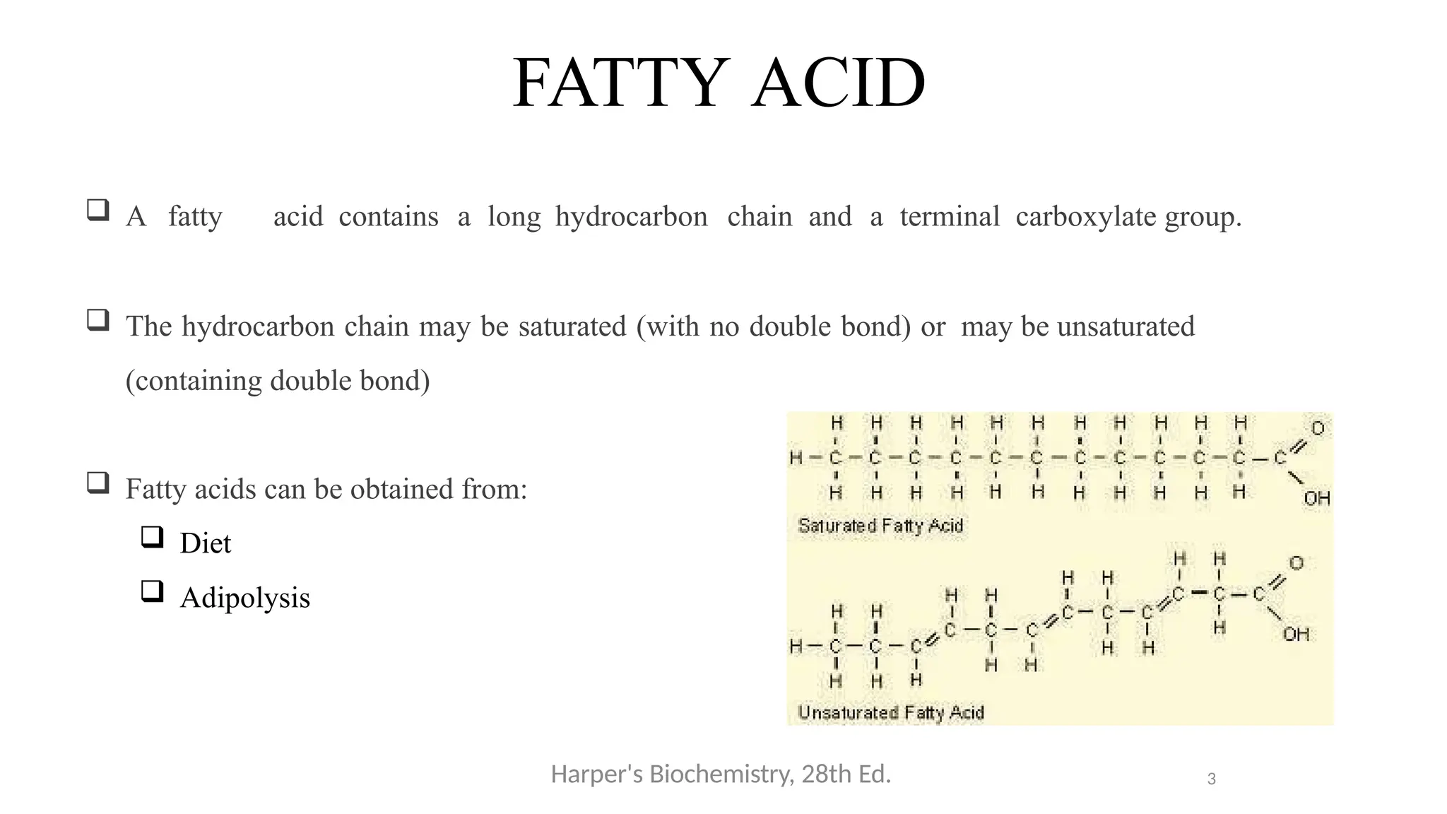 DPT - Biochemistry & Genetics - II (Metabolism of Lipids) Fatty acid ...