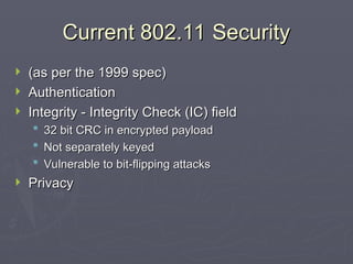 WLAN SECURITY ..........................outline | PPT