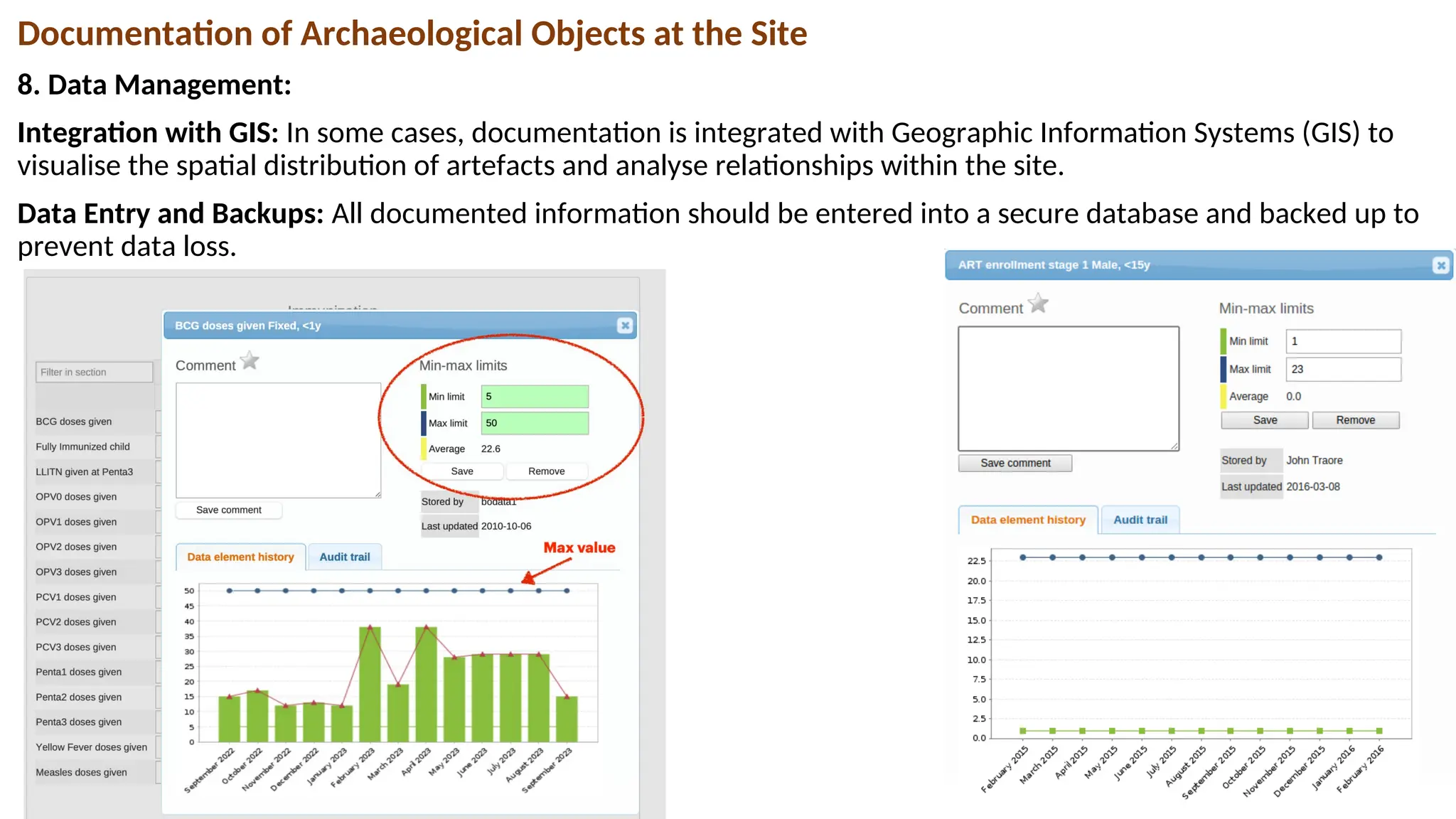 Documentation of archaeological objects at the site | PPT