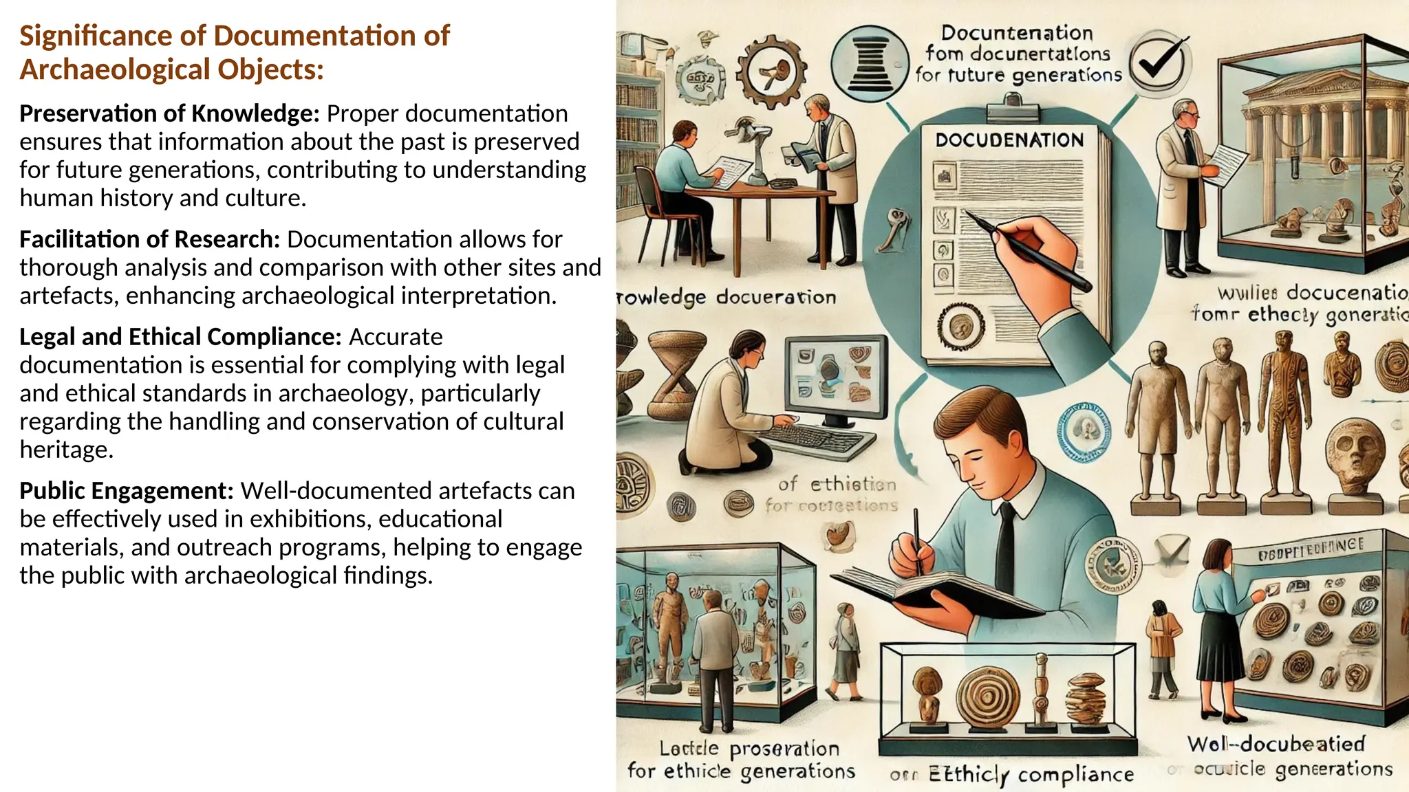 Documentation of archaeological objects at the site | PPT