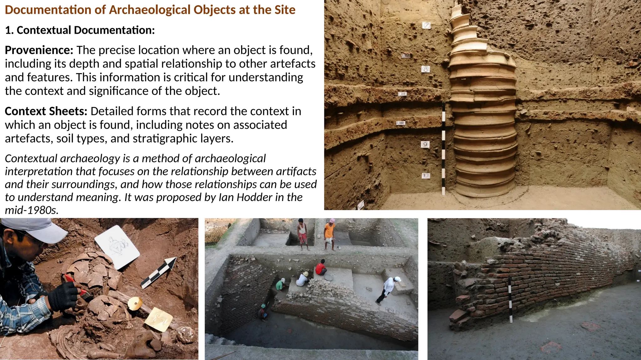 Documentation of archaeological objects at the site | PPT