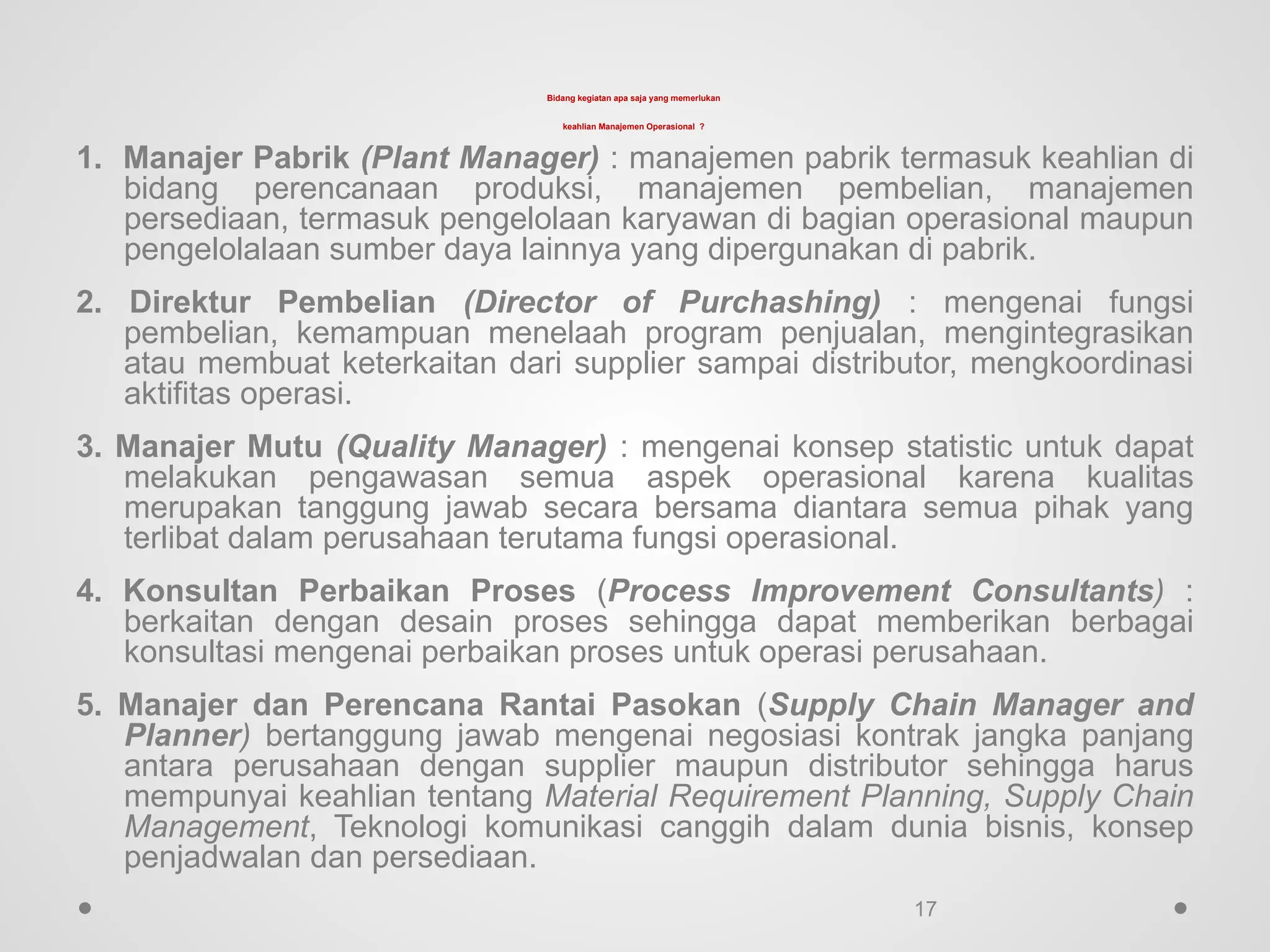 12. Manajemen Operasi dalam pertanian (agribisnis) | PPTX