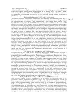 Arts Integration in Stem Education: A Path to Steam | PDF