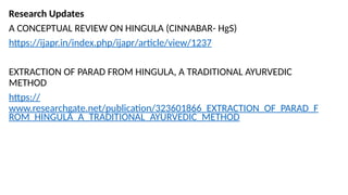 Hingula.ppt- Rasadravya parichaya- NCISM | PPTX