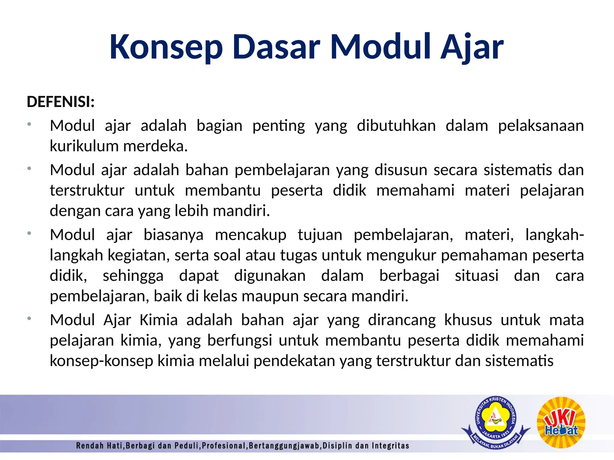 12. Modul Ajar Pendidikan Kimia FKIP UKI | PPTX