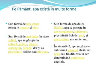 apa in natura circuit si importanta sa ppt | PPT