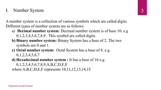 octal notes Each octal digit is replaced with 3 binary digits. | PPTX