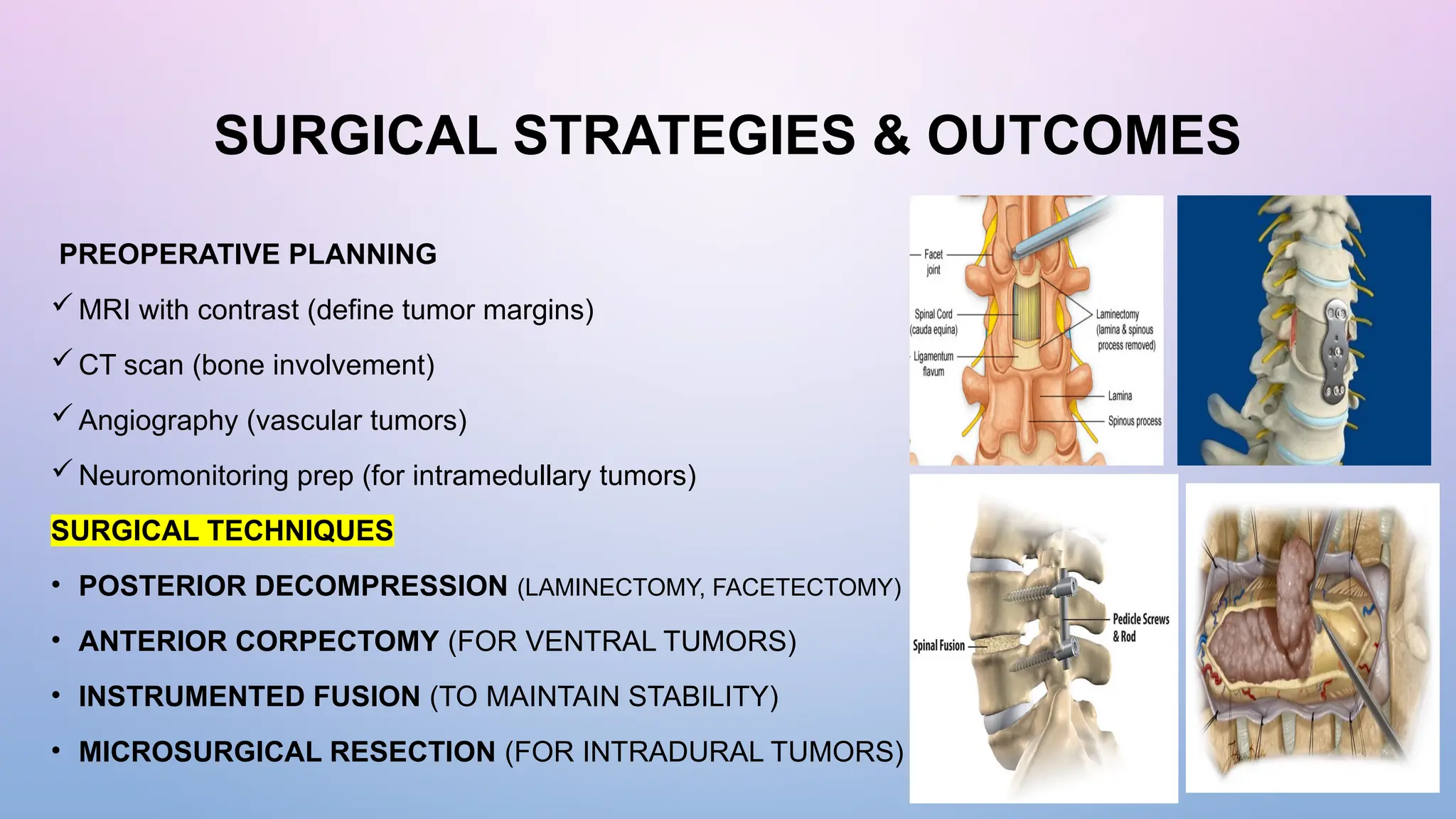 12. Neurosurgery (part. 2) SURGERY OF VERTEBRAL COLUMN, SPINAL CORD AND ...