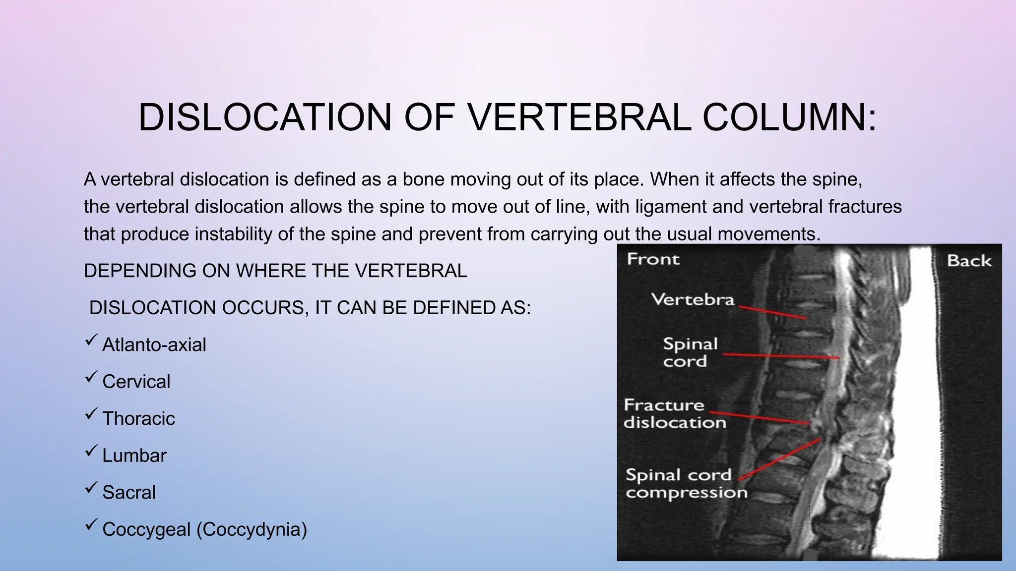 12. Neurosurgery (part. 2) SURGERY OF VERTEBRAL COLUMN, SPINAL CORD AND ...
