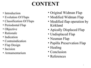 PERIODONTAL FLAP - Classification, Design, Healing | PPT