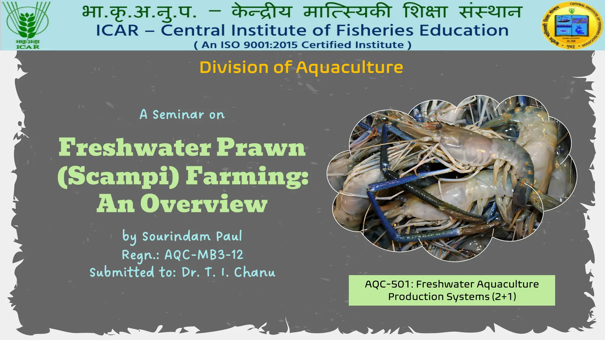 Freshwater Prawn (Macrobrachium rosenbergii; Scampi) Farming - An ...