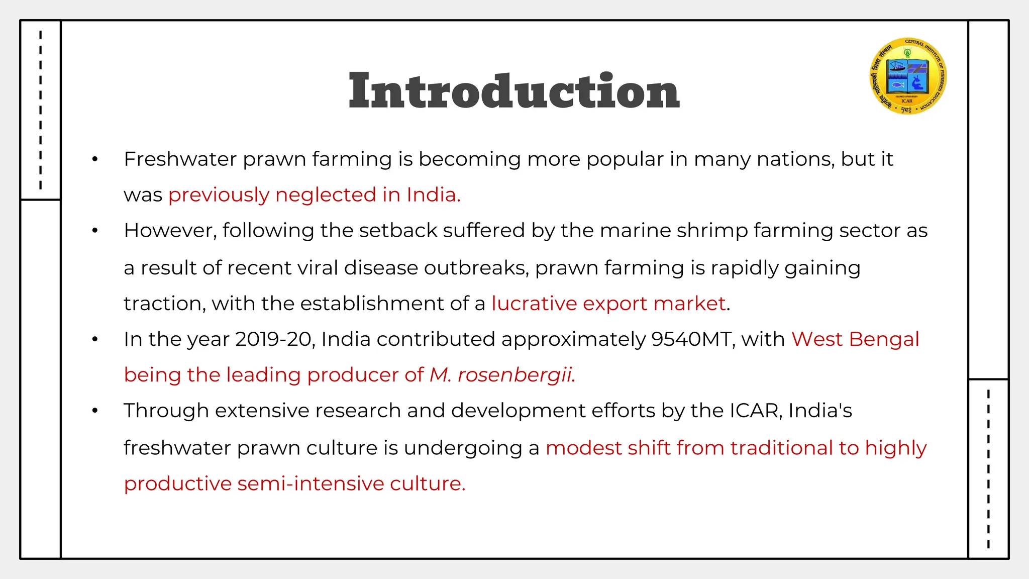 Freshwater Prawn (Macrobrachium rosenbergii; Scampi) Farming - An ...