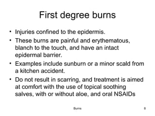 Types, classification and Management of BURNS | PPT