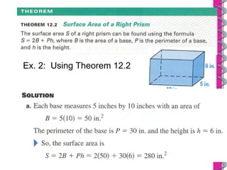 12.2 surface area of prisms and cylinders | PPT