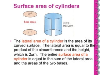 12.2 surface area of prisms and cylinders | PPT | Geography | Science