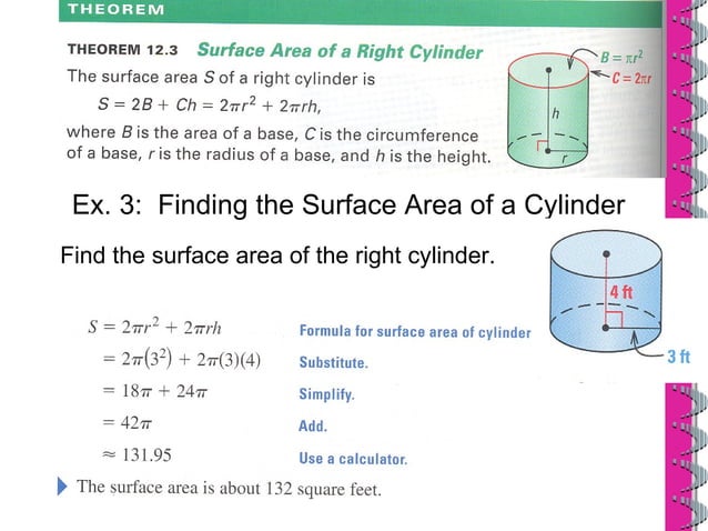 12.2 surface area of prisms and cylinders | PPT | Geography | Science