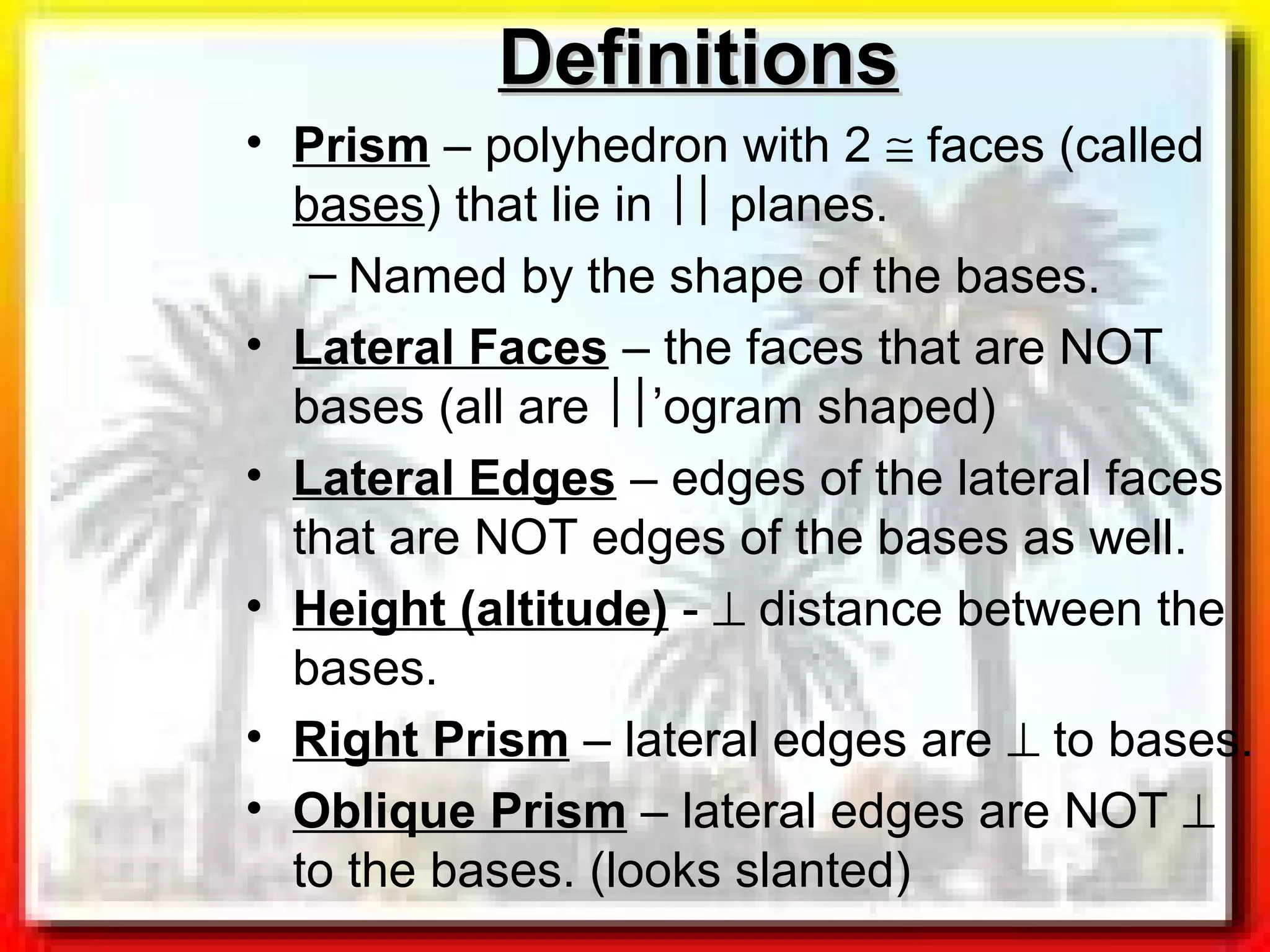 12 2 surface areas of prisms and cylinders lesson | PPT