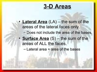 12 2 surface areas of prisms and cylinders lesson | PPT