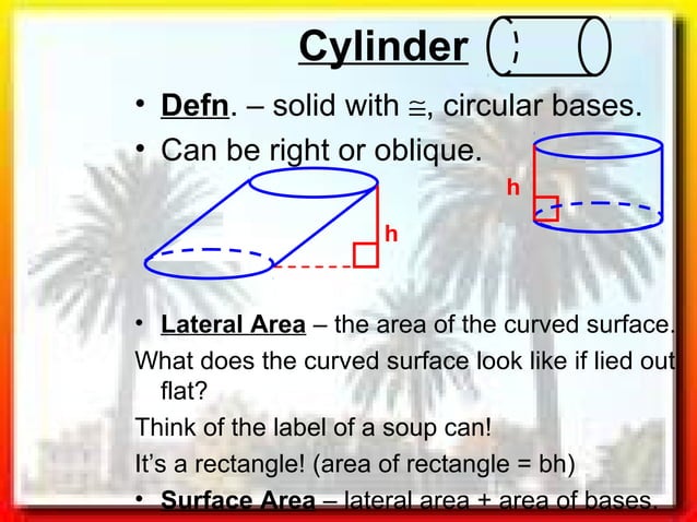 12 2 surface areas of prisms and cylinders lesson | PPT