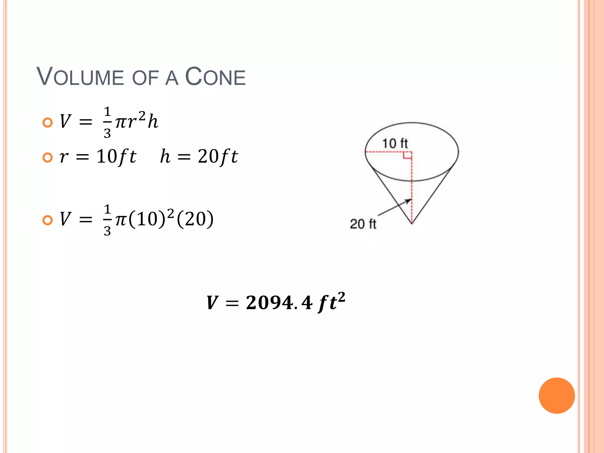 12 3 volume of prisms, cylinders, pyramids & cones | PPTX