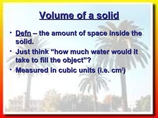 12 3 volumes of prisms and cylinders | PPT