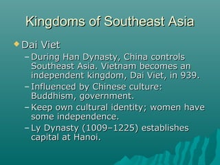 12.5 kingdoms of southeast asia and korea | PPT