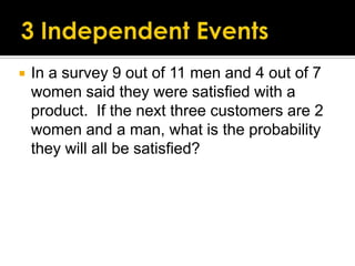 12.5 prob. of independent and dependent events | PPTX