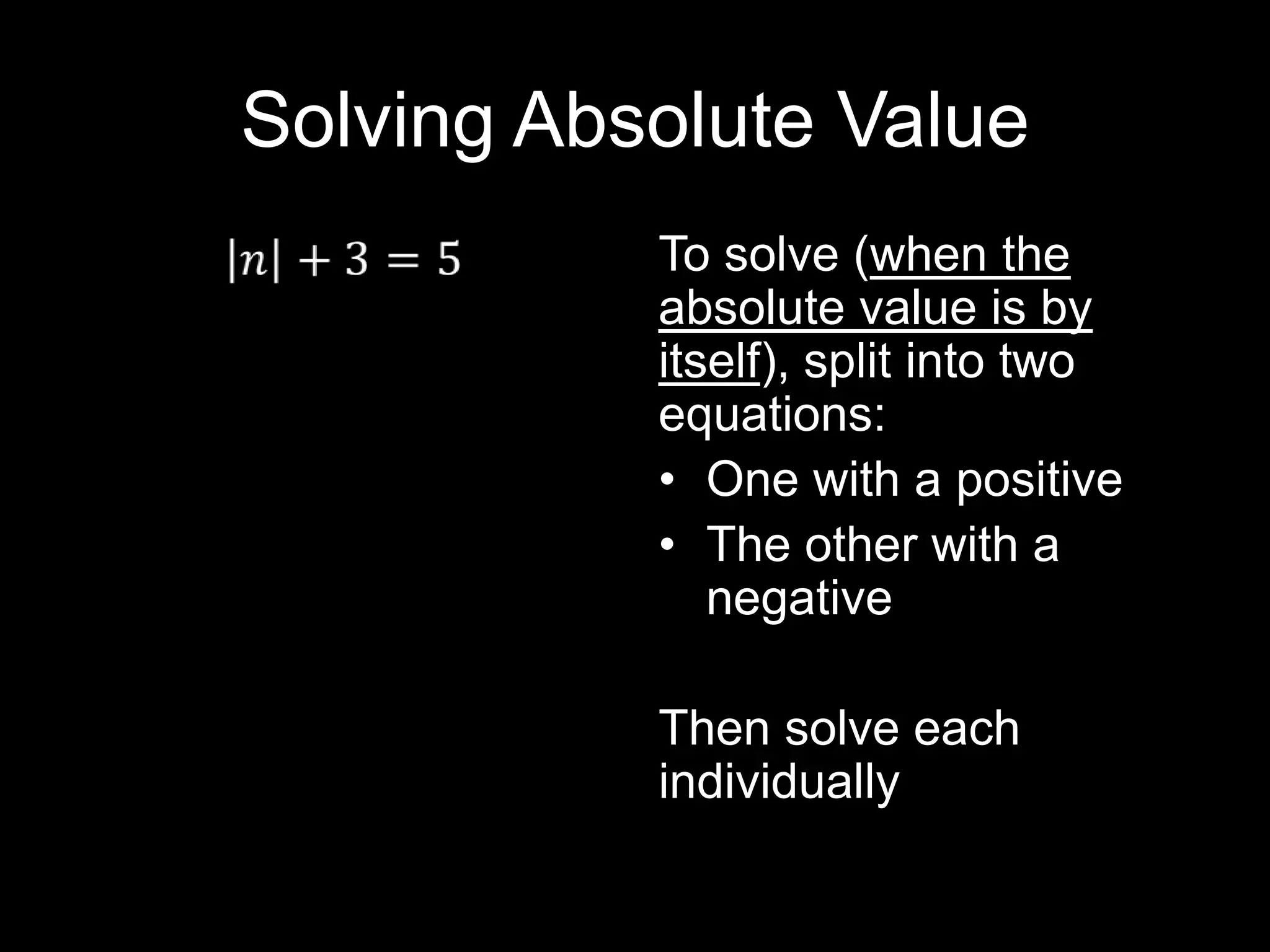 Dec. 6 - Absolute Value Equations | PPT