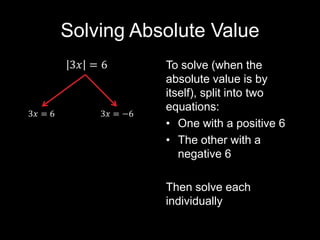 Dec. 6 - Absolute Value Equations | PPT