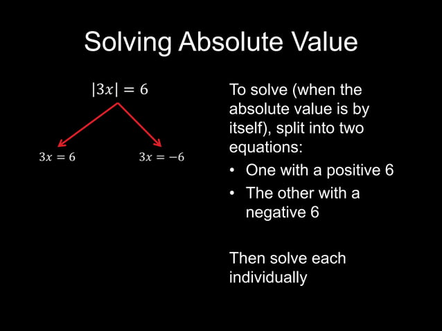 Dec. 6 - Absolute Value Equations | PPT