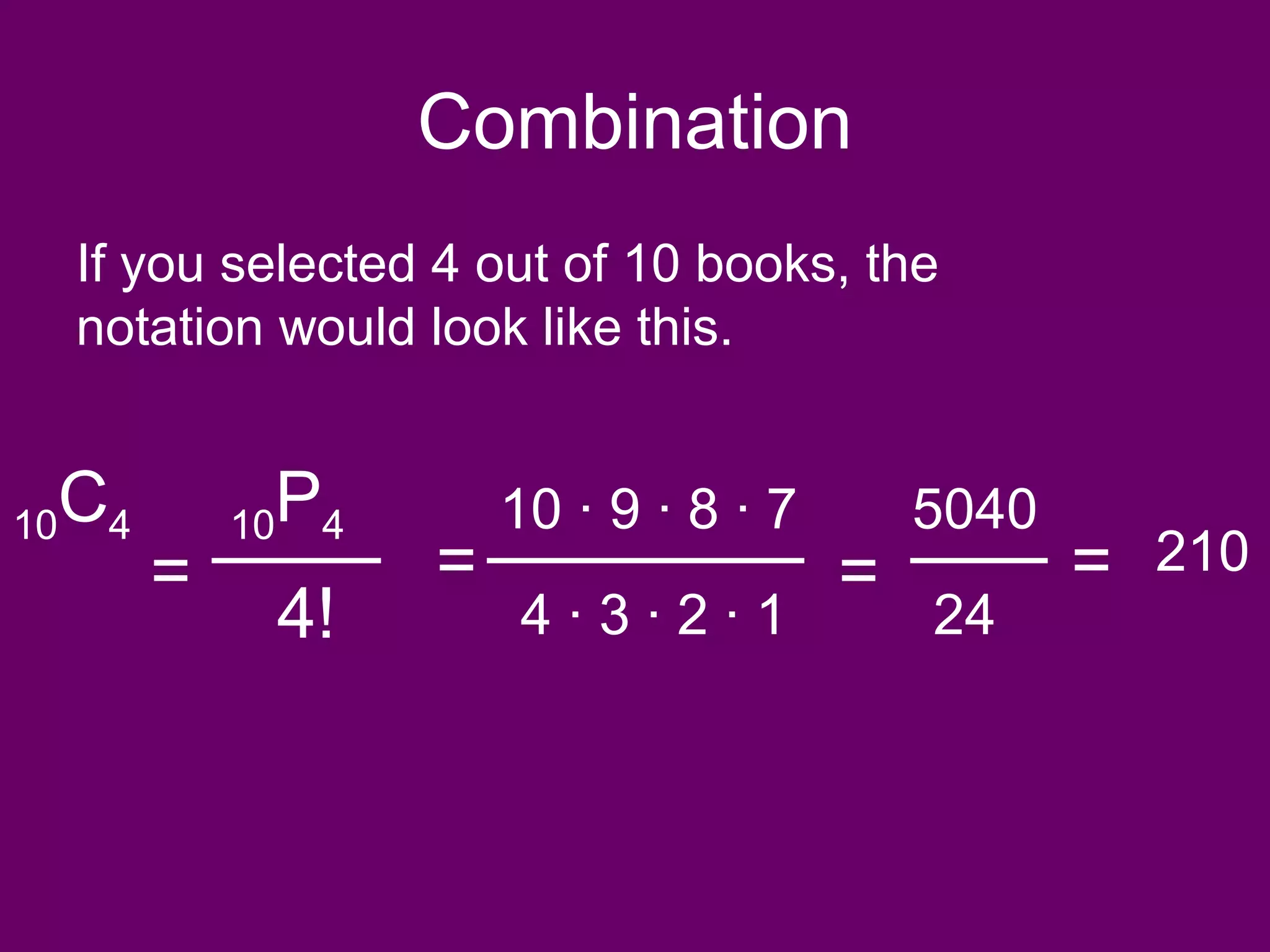 12.6 combinations 1 | PPT