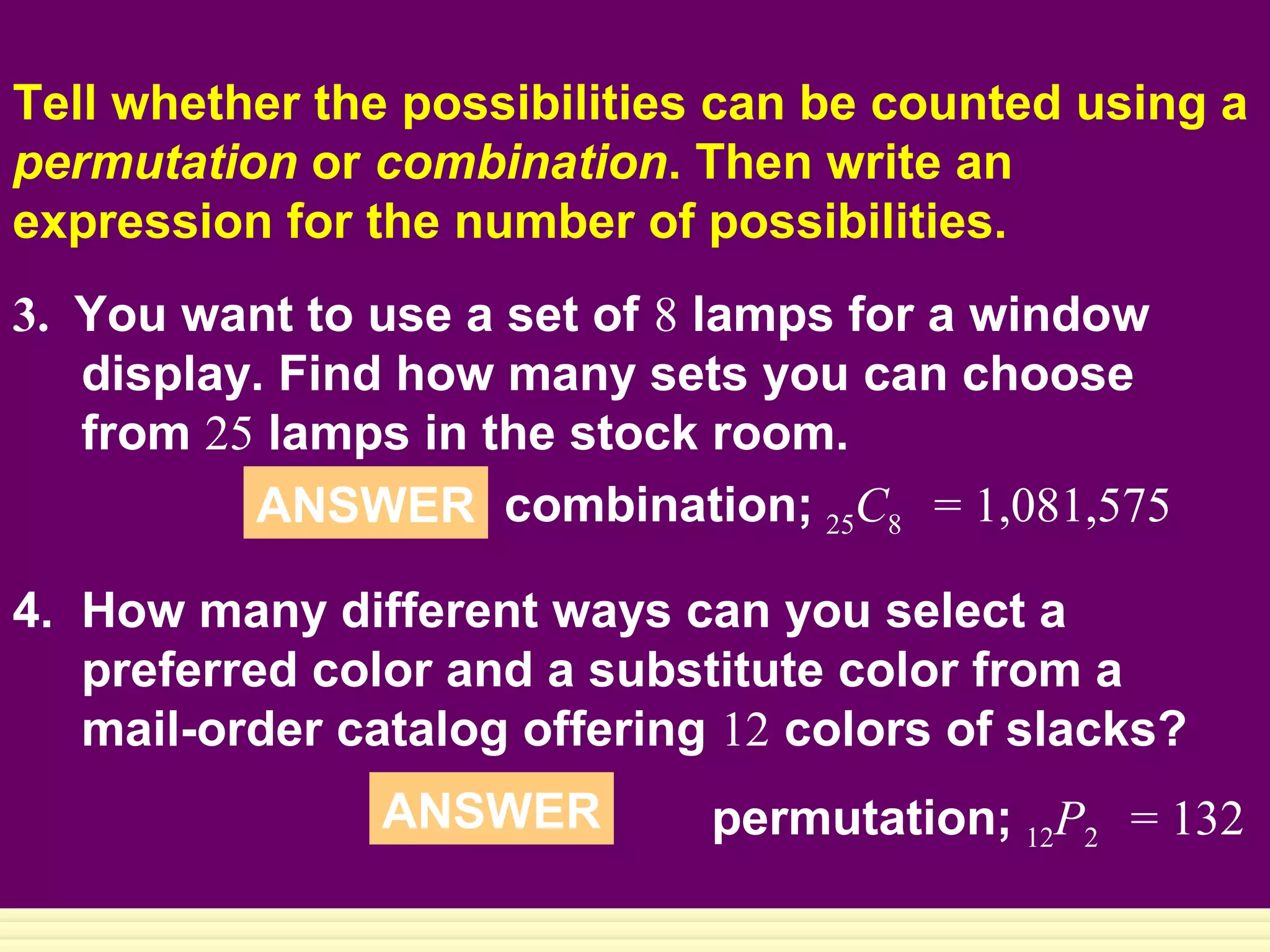 12.6 combinations 1 | PPT