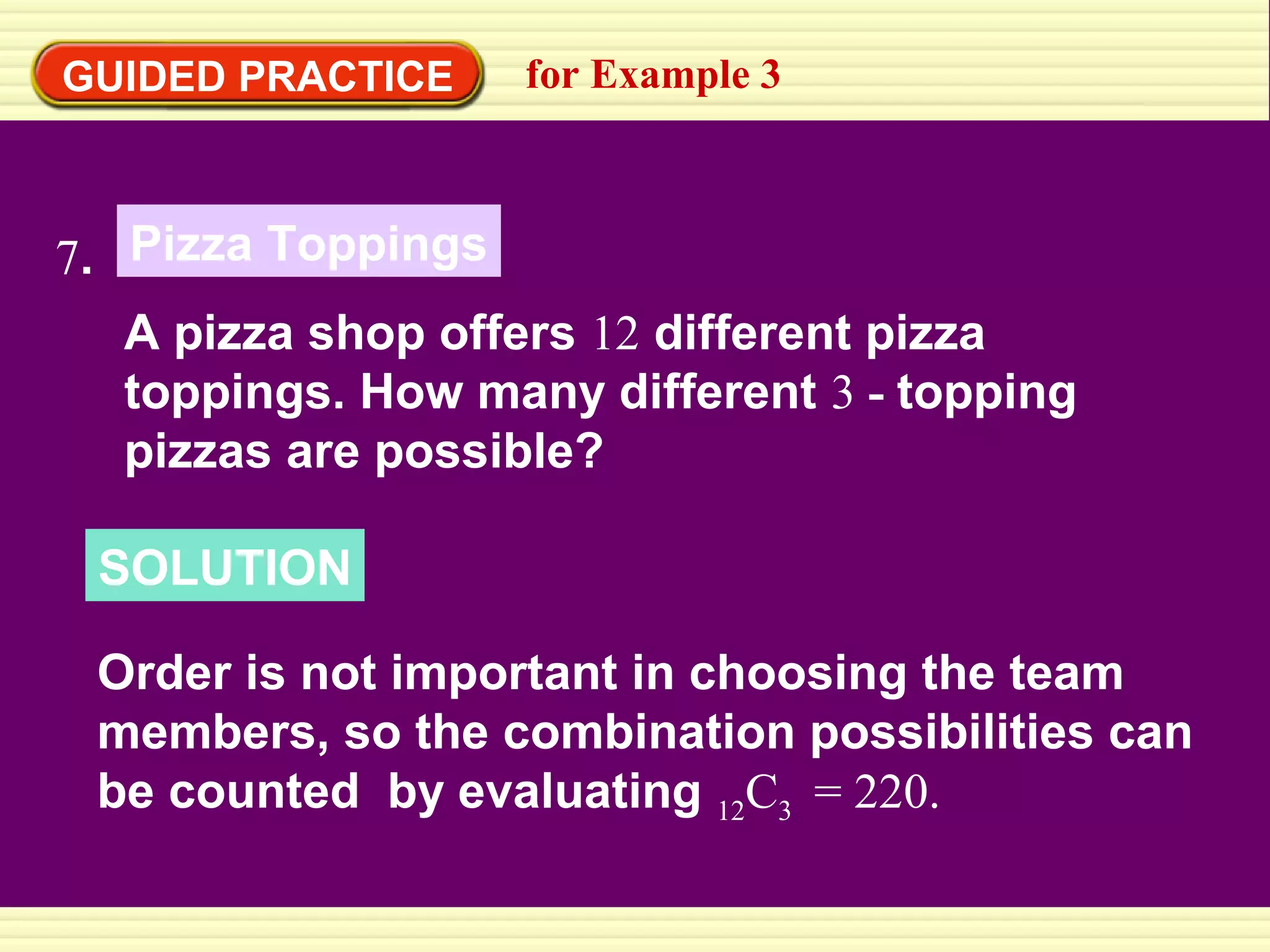 12.6 combinations 1 | PPT