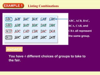 12.6 combinations 1 | PPT