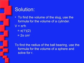 12.6 surface area & volume of spheres | PPT
