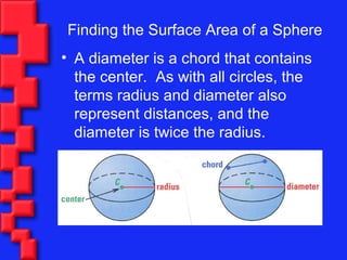 12.6 surface area & volume of spheres | PPT